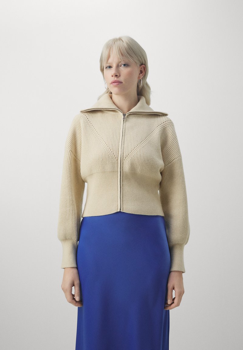 VILA VIHENRIETTA - Strickjacke - birch/offwhite - Zalando.de