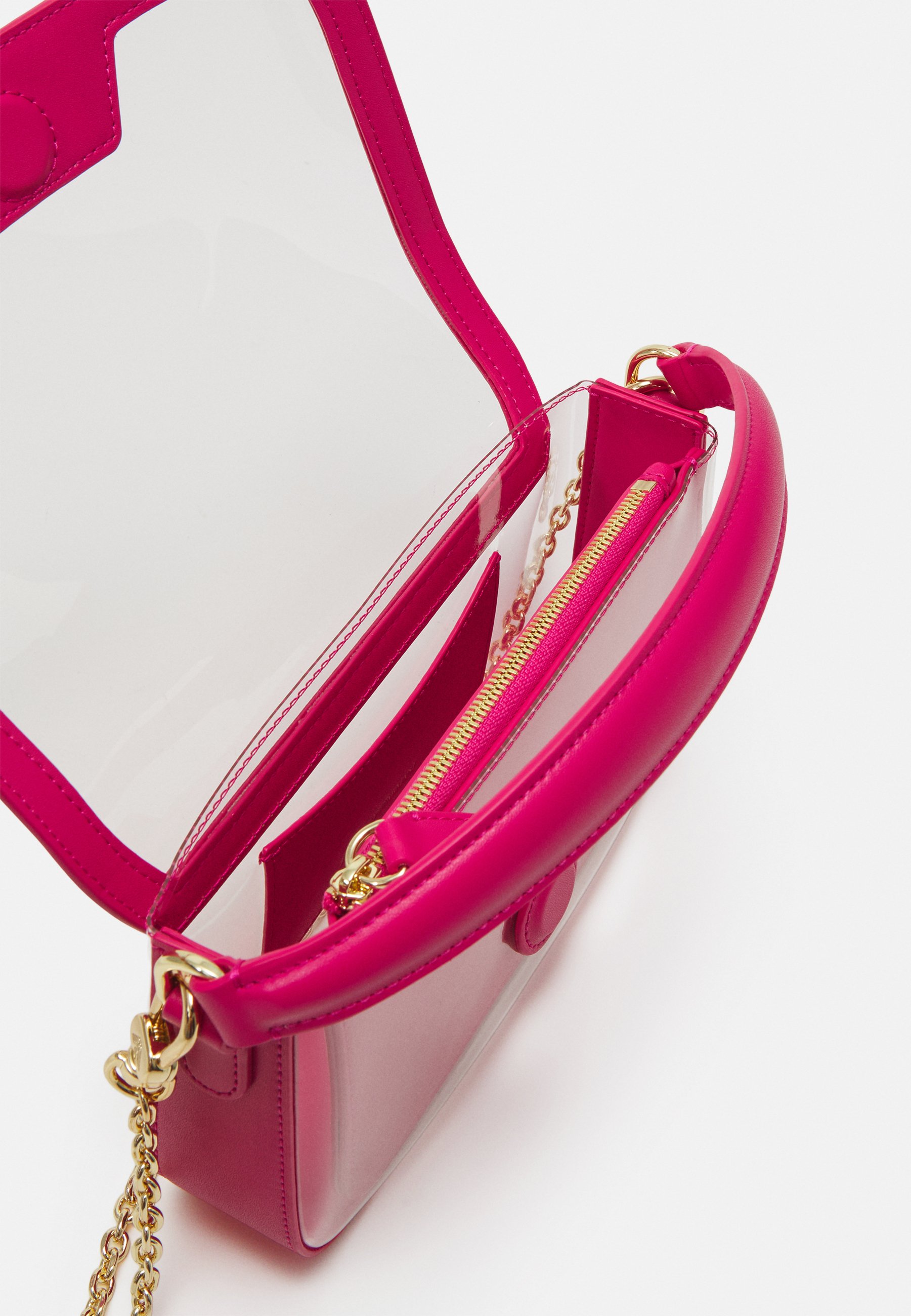 Emporio Armani WALLET ON CHAIN Sac a main trasparent bouganvil transparent ZALANDO.FR
