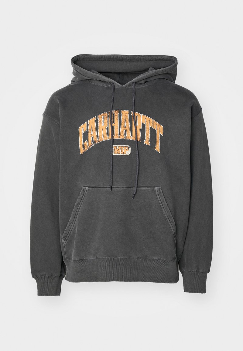 Carhartt WIP HOODED LIBRARY - Jersey con capucha - black dyed/negro ...