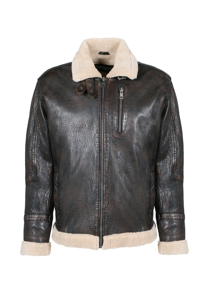 Freaky Nation COZY VIBE - Leren jas - brown umber/bruin - Zalando.nl
