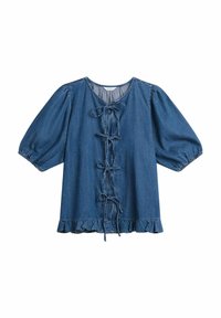 Dobber TANYA DENIM - Blouse - mid blue wash/blue - Zalando