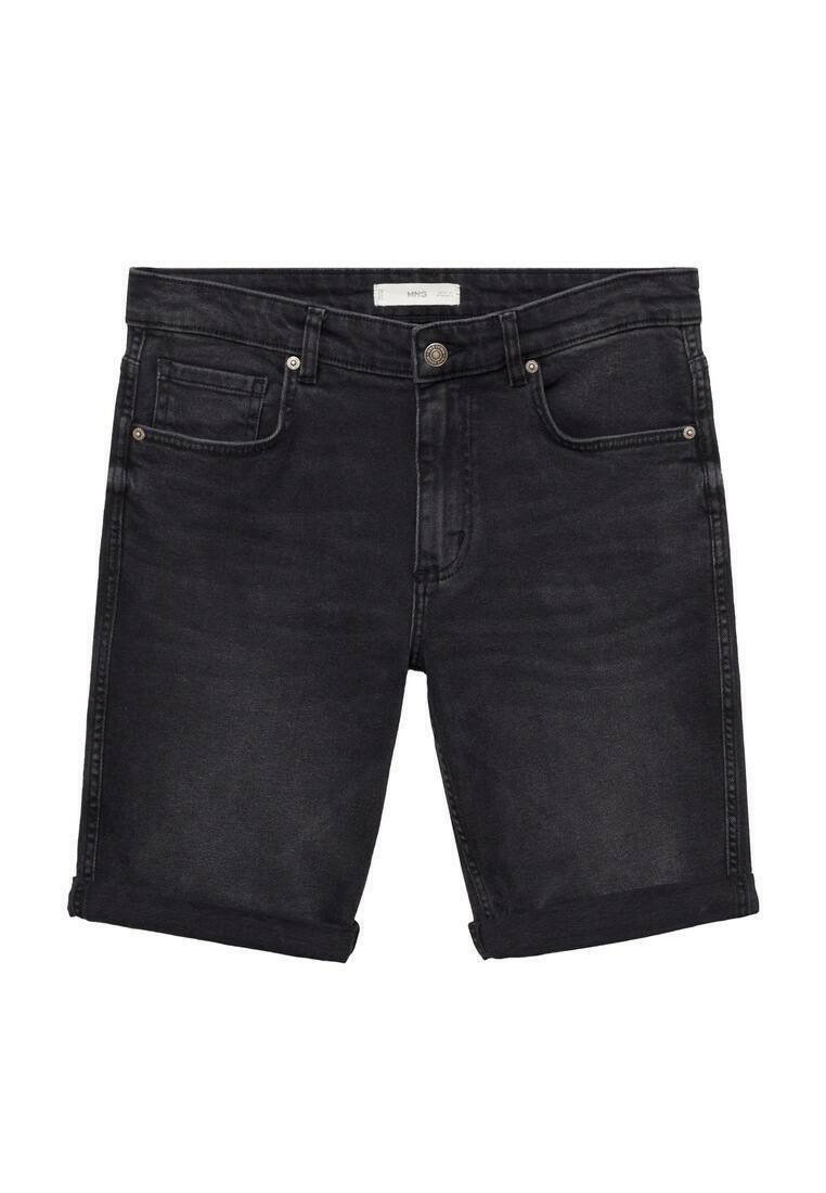 Mango ROCK - Szorty/czarny denim - Zalando.pl