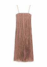 Massimo Dutti PLEATED MIDI WITH STRAPS - Day dress - pink - Zalando