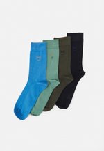 KnowledgeCotton Apparel SOLID 4 PACK - Socks - azure blue/light blue ...