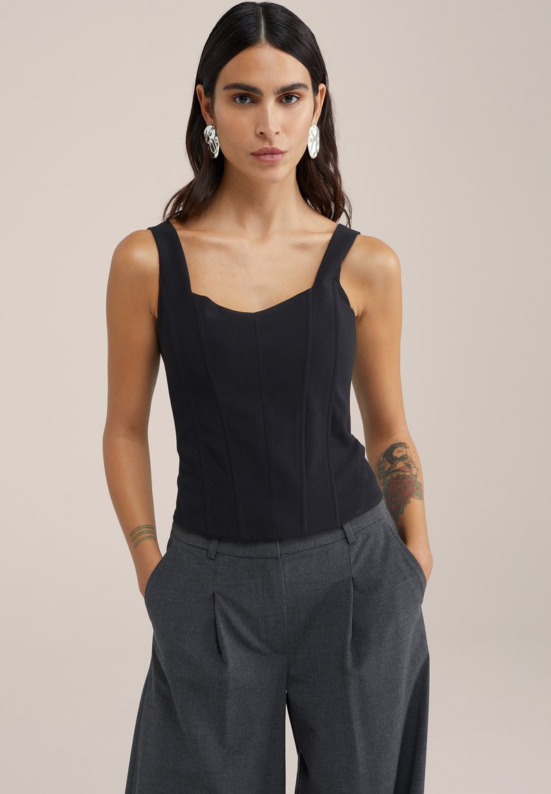 WE Fashion WE STUDIO - Top - black/zwart - Zalando.nl
