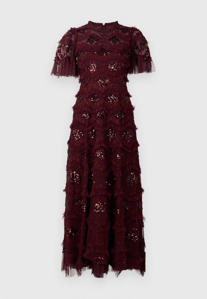 Needle & Thread DAISY WAVE ANKLE GOWN - Robe de cocktail - claret/rouge ...