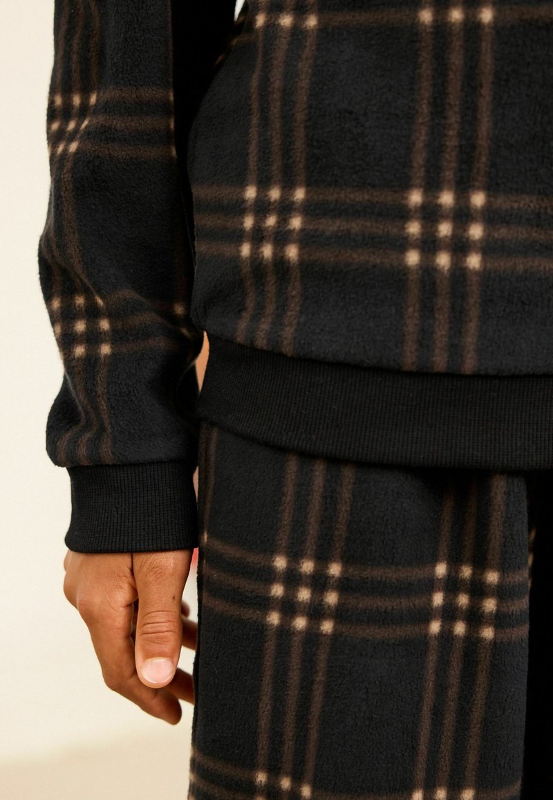 Next SOFT TOUCH WITH SET - Nachtwäsche Set - monochrome check/schwarz ...