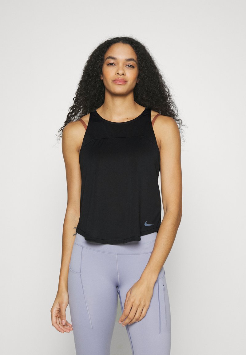 Nike Performance W NK DF ADV RUN DVN TANK - Viršus - black/juoda ...