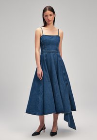 adL FLOUNCED - Denim dress - navy blue/dark blue - Zalando