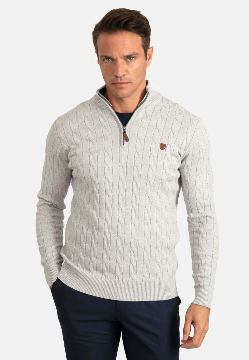 Jacey Quinn Jersey de punto - grey melange/gris oscuro - Zalando.es