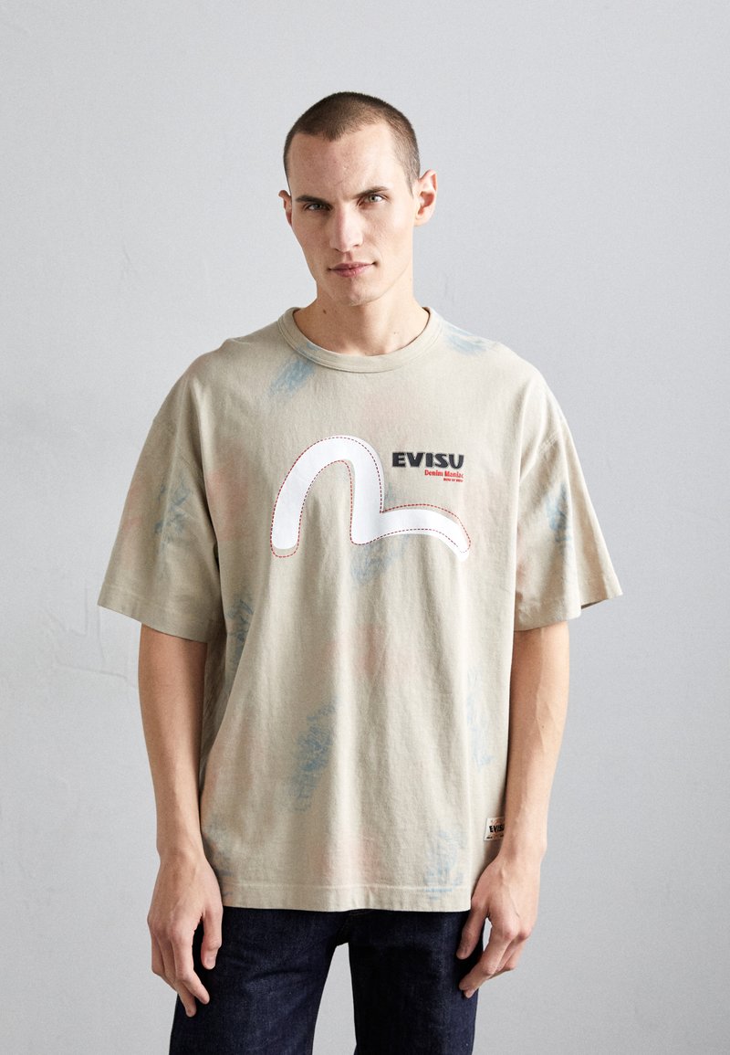 Evisu SEAGULL STITCHING SPRAYED TEE - T-Shirt print - multi color ...