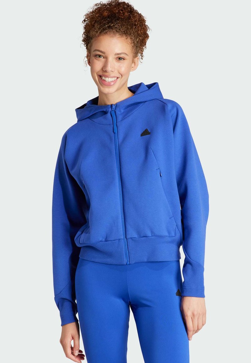 adidas Sportswear Z.N.E. FULL - Tröja med dragkedja - semi lucid blue ...