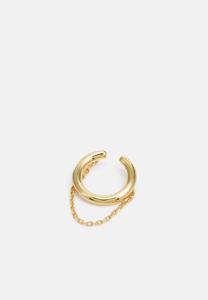 Orelia SIMPLE EAR CUFF WITH CHAIN DRAPE - Single earring - pale gold ...