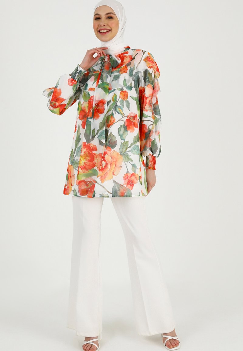 Modanisa FLORAL REFKA - Tunic - multi coloured/white - Zalando.ie