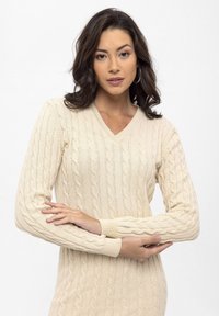 Felix Hardy CABLE - Etui-jurk - offwhite/crème - Zalando.nl