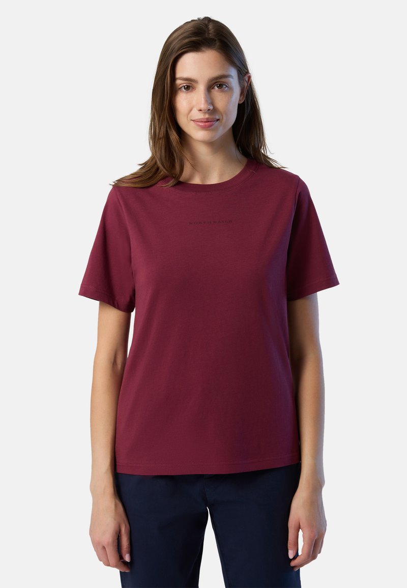 North Sails LOGO - T-shirt basic - burgundy/donkerrood - Zalando.nl