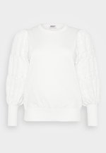 ONLY Curve ONCMELITA O NECK - Pullover - cloud dancer/blanc - ZALANDO.BE