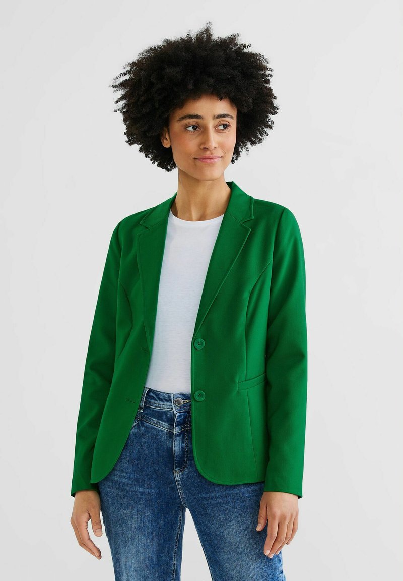 Street One UNIFARBE - Blazer - grün/dunkelgrün-meliert - Zalando.at