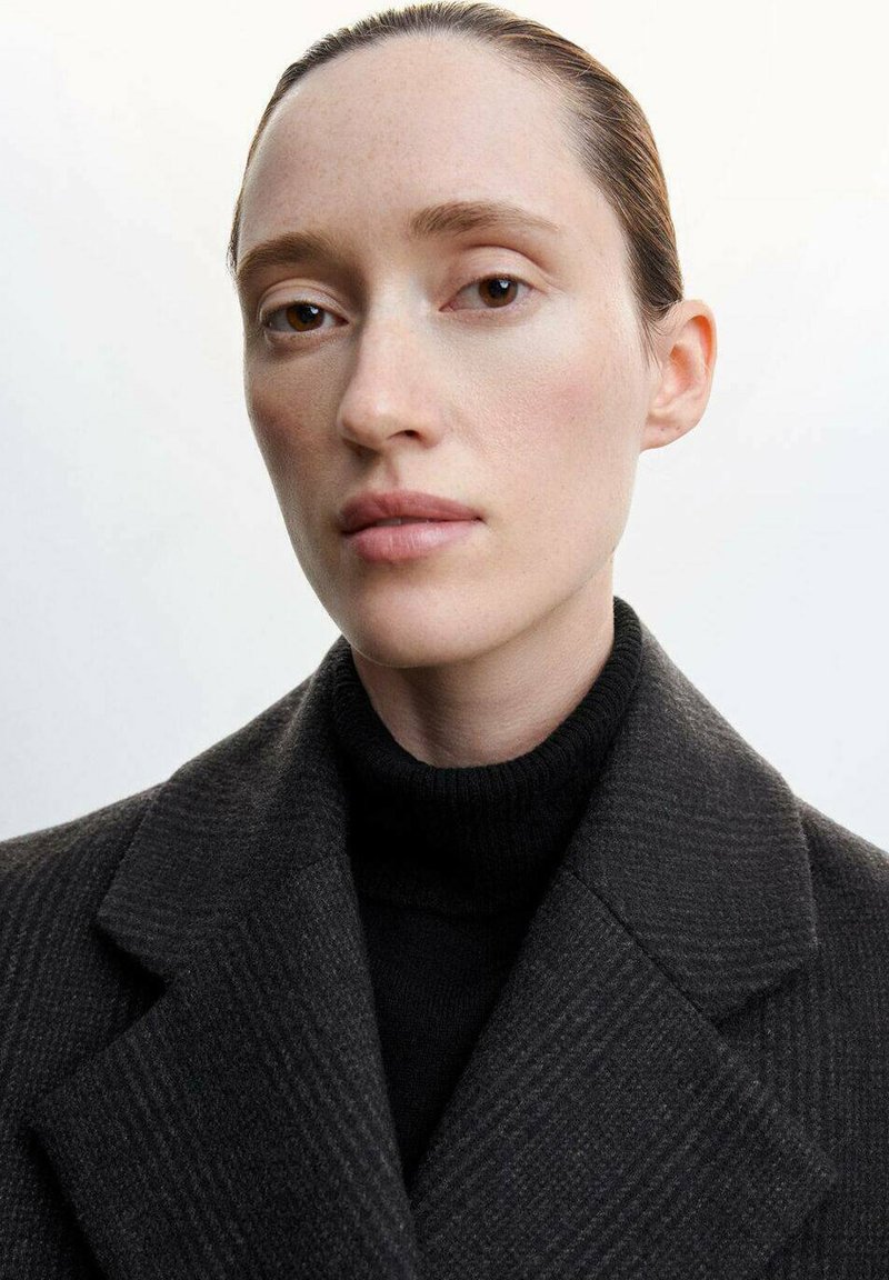 Mango CARICIA - Classic coat - gris chiné foncé/mottled dark grey ...