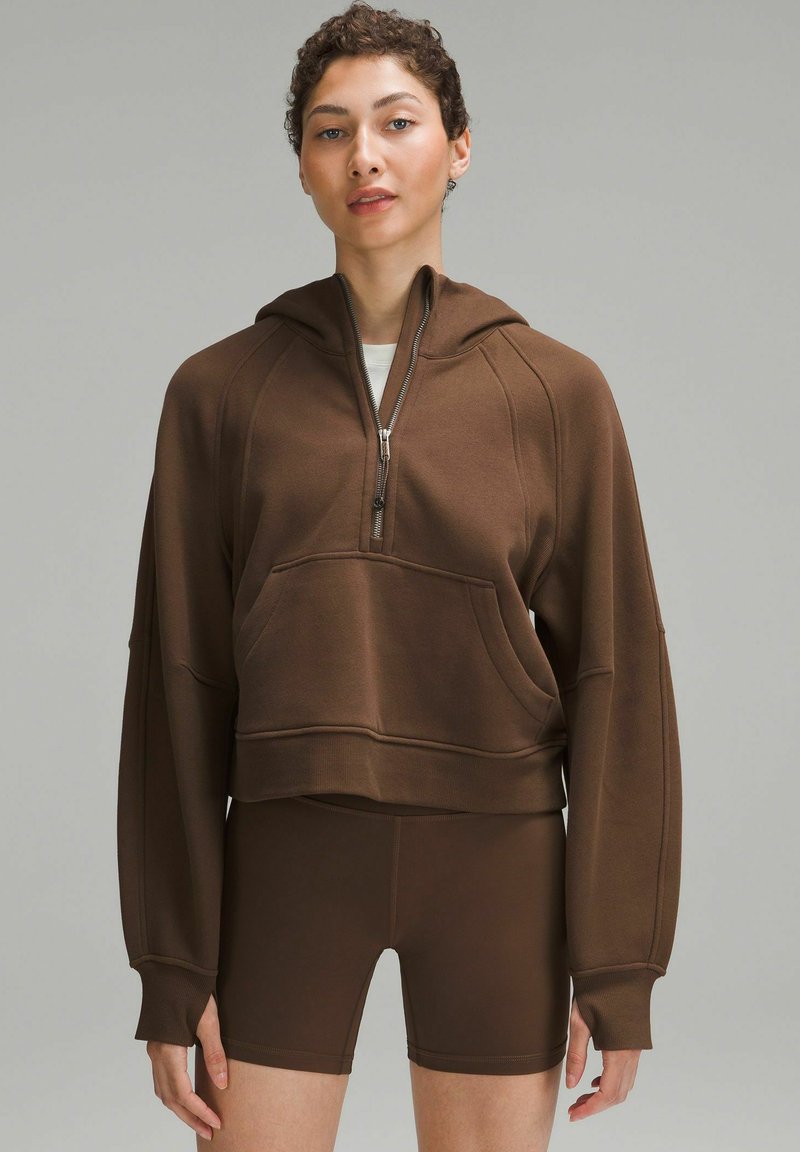 lululemon SCUBA OVERSIZED HALF-ZIP - Hoodie - java/bruin - Zalando.nl