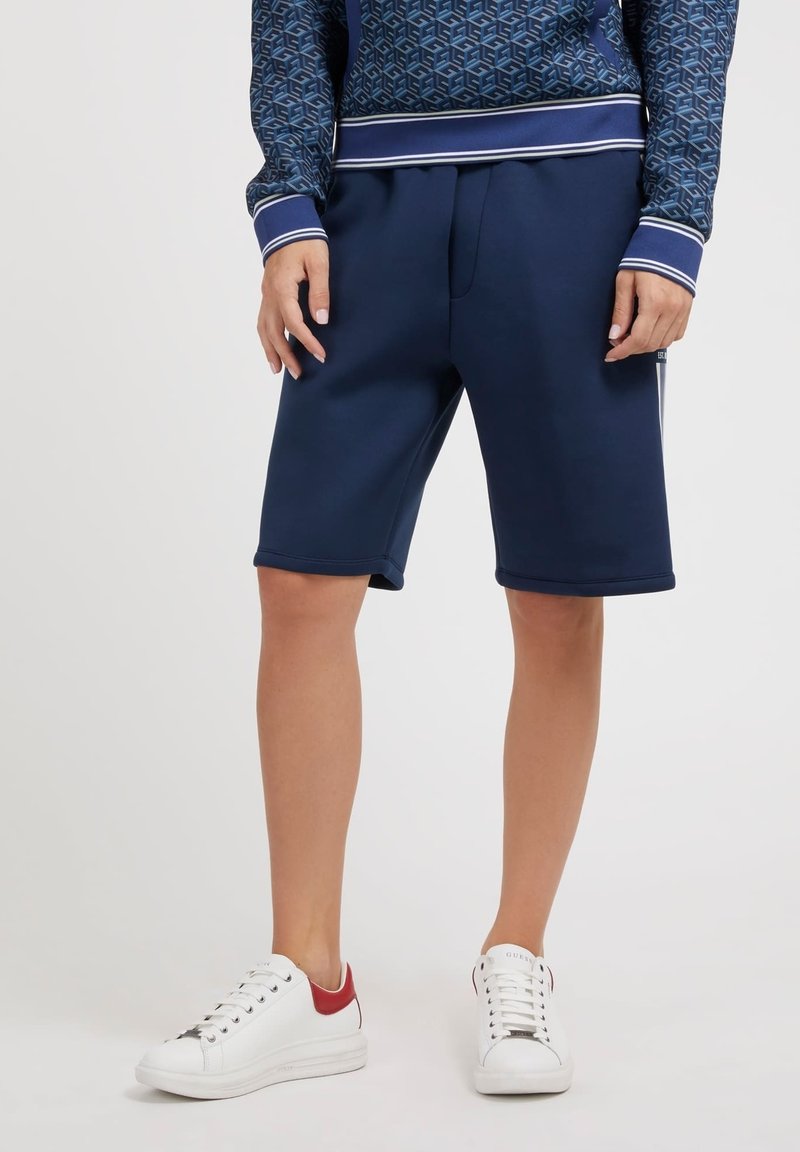 Guess Mit Seitenstreifen Short Blau Bleu Zalando Ch