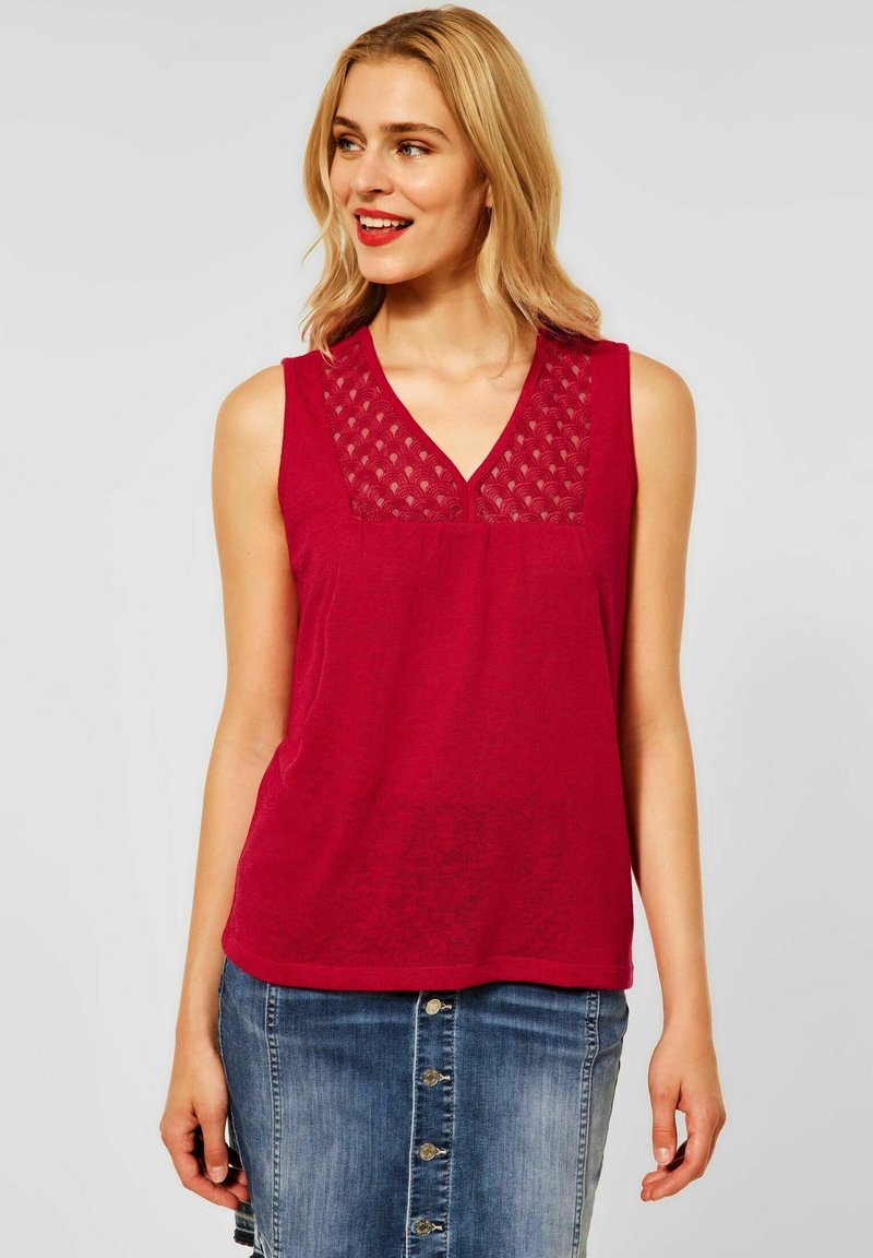 Street One DETAIL - Top - rot/rot-metallic - Zalando.de