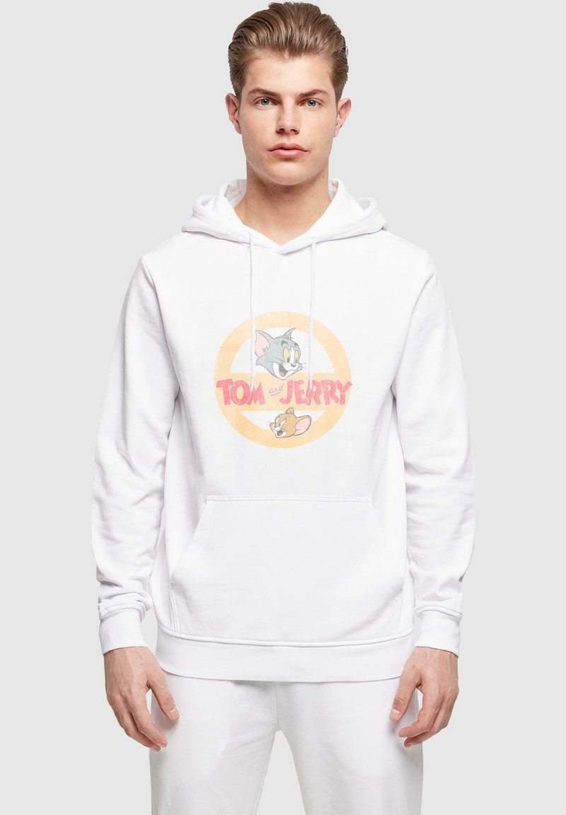 ABSOLUTE CULT TOM AND JERRY - CIRCLE ONE - Felpa con cappuccio - white/bianco - Zalando.it