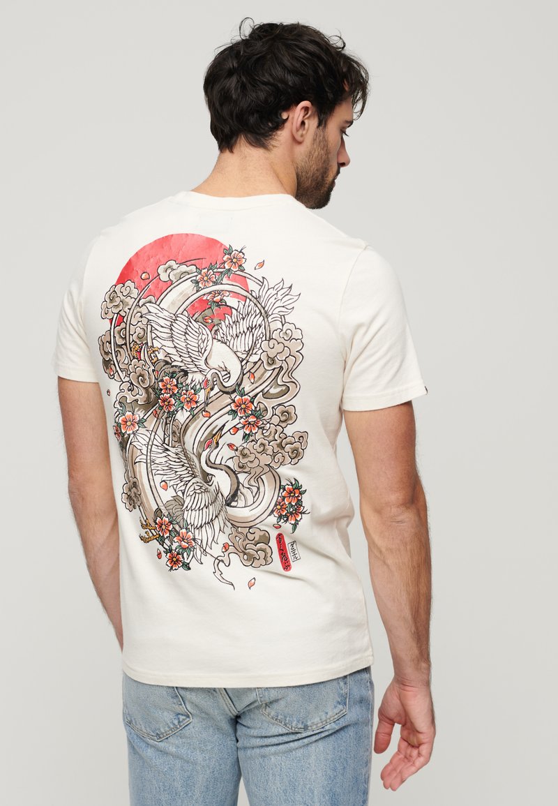 Superdry TOKYO - T-Shirt print - cream/offwhite - Zalando.de
