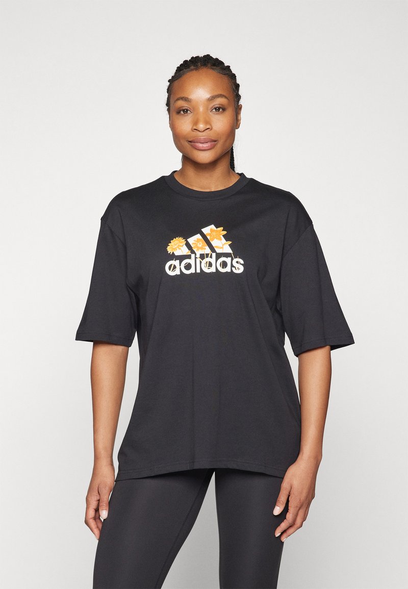 adidas Sportswear Print T-shirt - black - Zalando.de