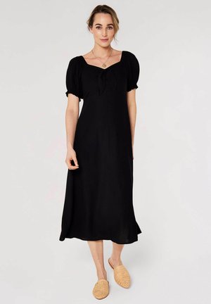 New Look BRODERIE TRIM MIDI SMOCK - Robe de jour - black/noir - ZALANDO.FR