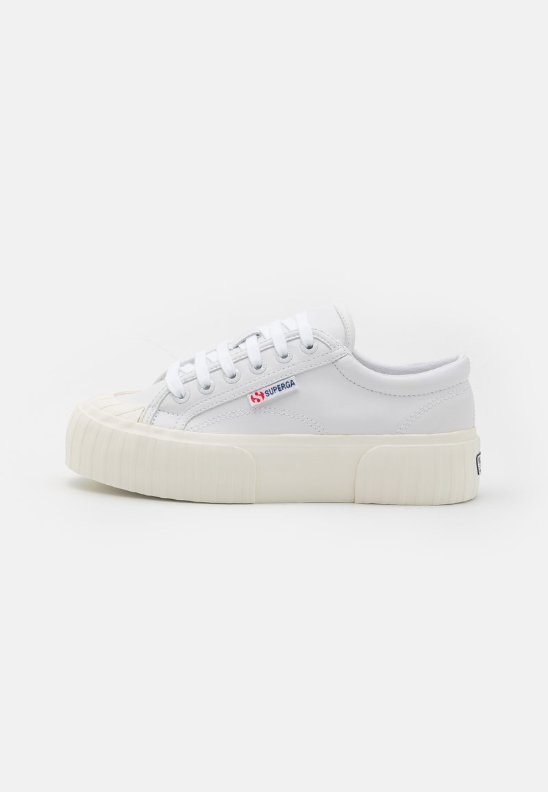 Superga 2631 STRIPE PLATFORM VEGAN - Trainers - optical white/off-white ...