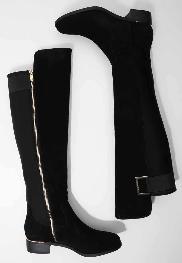 Calvin Klein Over the knee boots black Pre owned Zalando