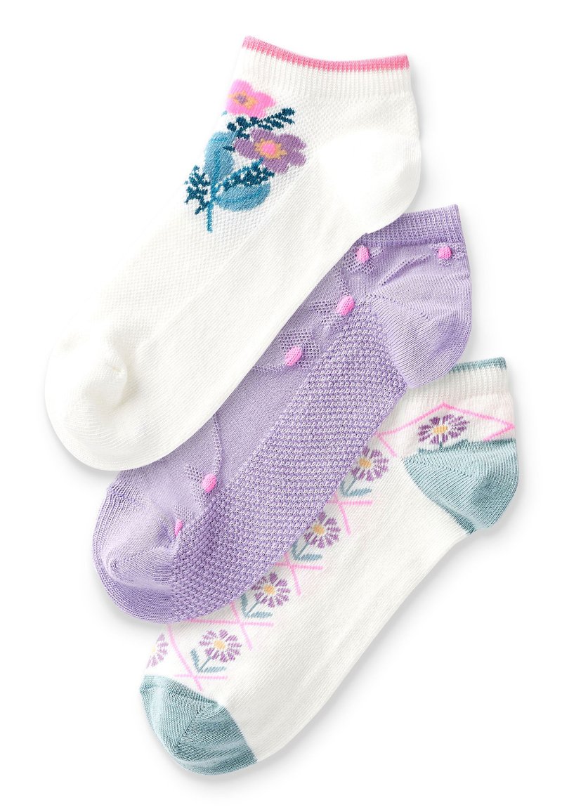 Next TRAINER SOCKS 3 PACK - Füßlinge - lilac purple floral/lila ...