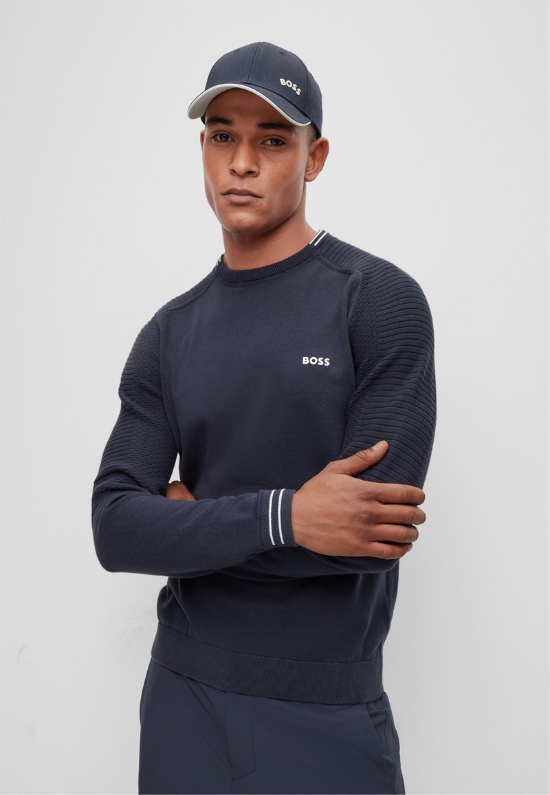 BOSS BOLD CURVED UNISEX - Cap - dark blue/dunkelblau - Zalando.at