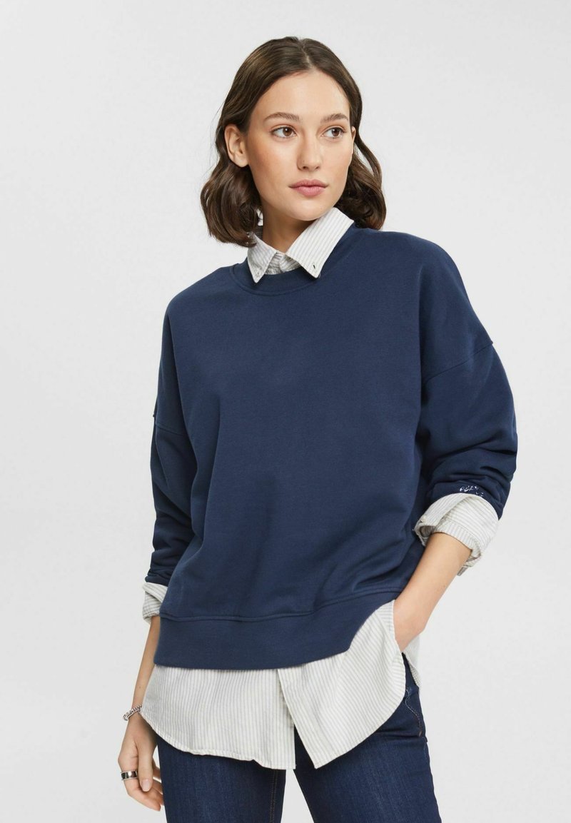 Esprit Sweatshirt - navy/dunkelblau meliert - Zalando.de