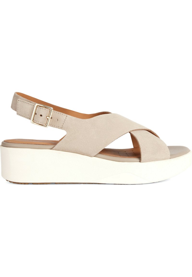 Geox D LAUDARA - Platform sandals - sand - Zalando