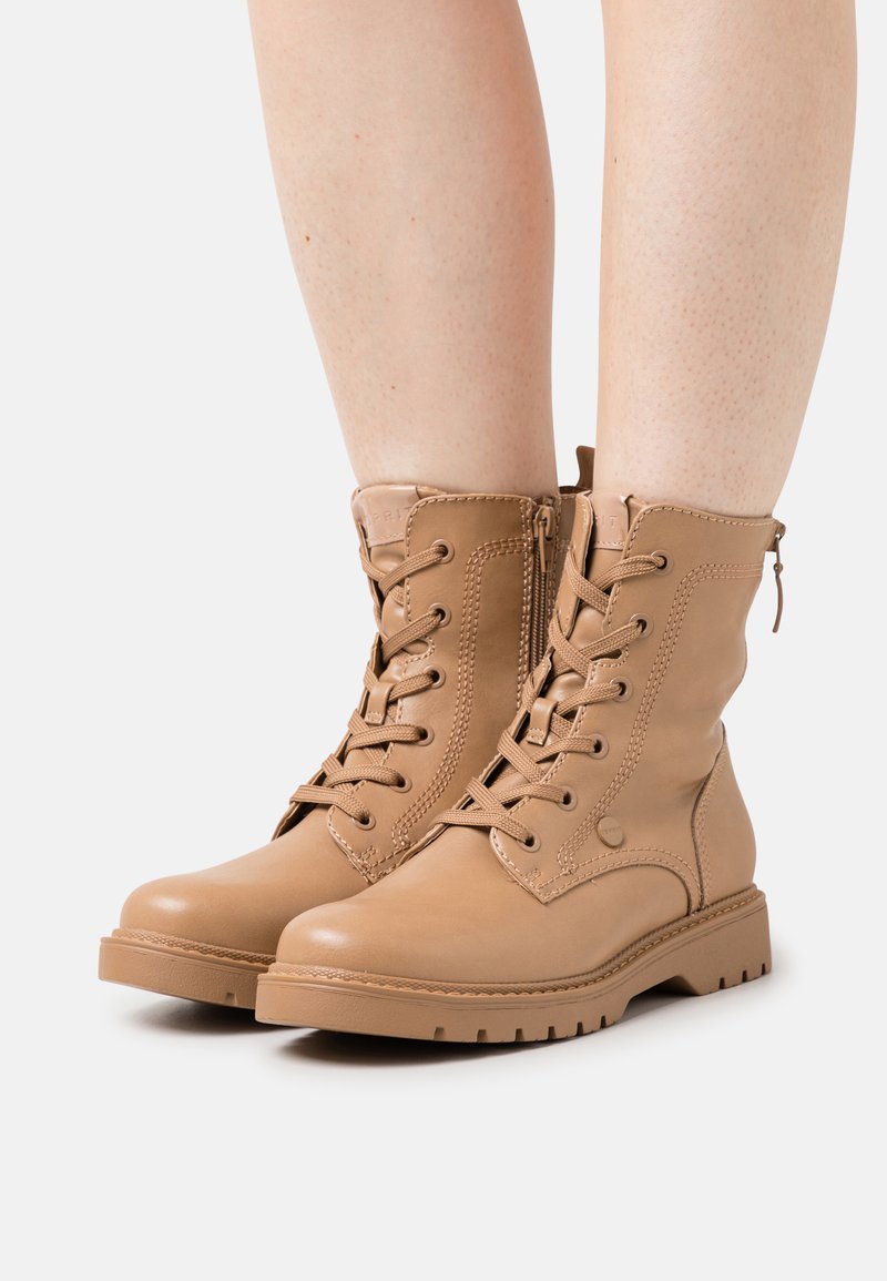 Esprit Lace-up ankle boots - beige - Zalando.co.uk