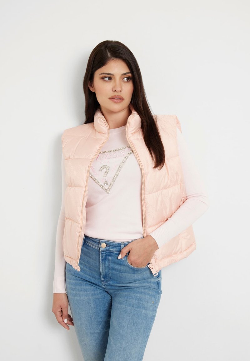 Guess LOGO PADDED - Chaleco - roze/rosa - Zalando.es
