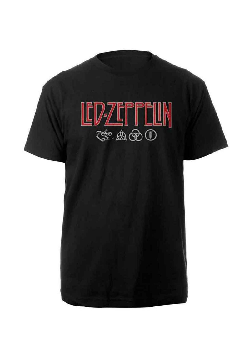 Paradiso Clothing LED ZEPPELIN LOGO AND SYMBOLS - Print T-shirt - black ...