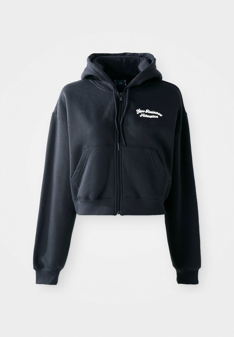 New Balance LINEAR HERITAGE FULL ZIP - Zip-up sweatshirt - black ...