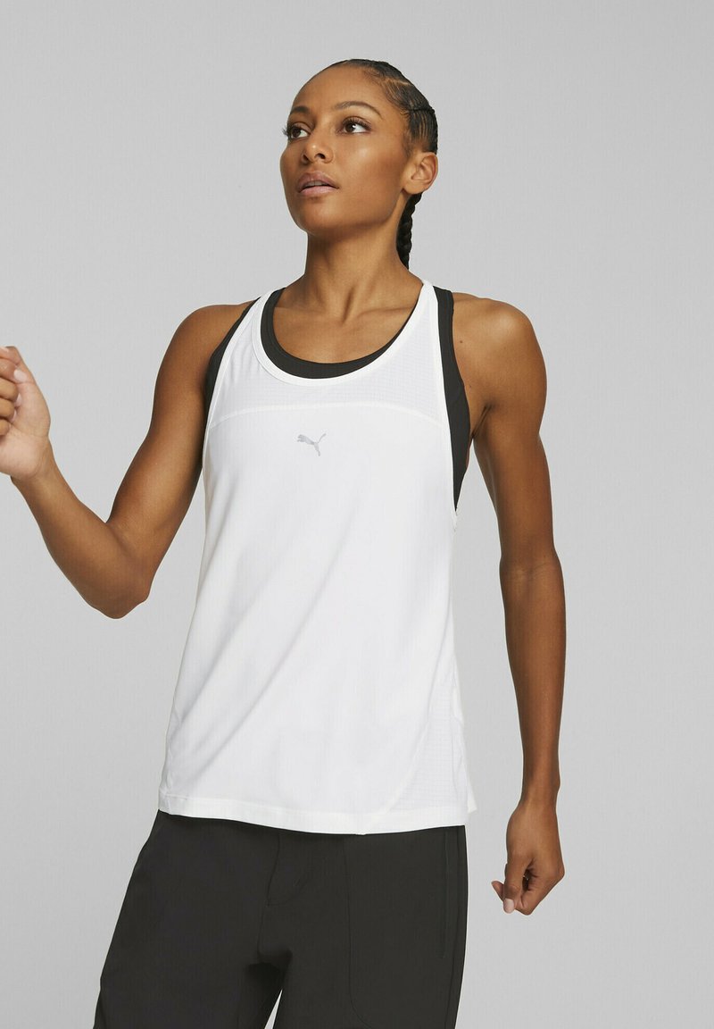 Puma RUN TANK - Top - white/blanco - Zalando.es