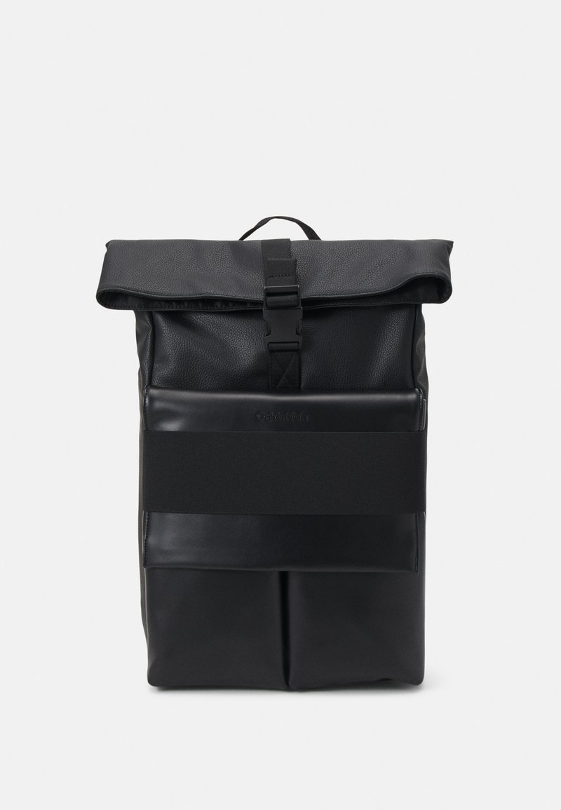 Calvin Klein TECH ROLL TOP UNISEX - Tagesrucksack - black/schwarz ...