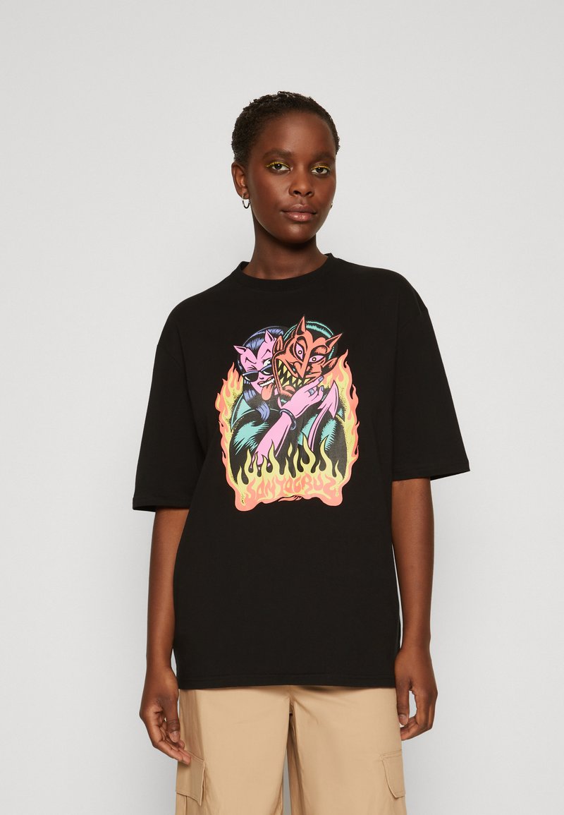 Santa Cruz DELFINO DEVIL FRONT OVERSIZED - T-Shirt print - black ...