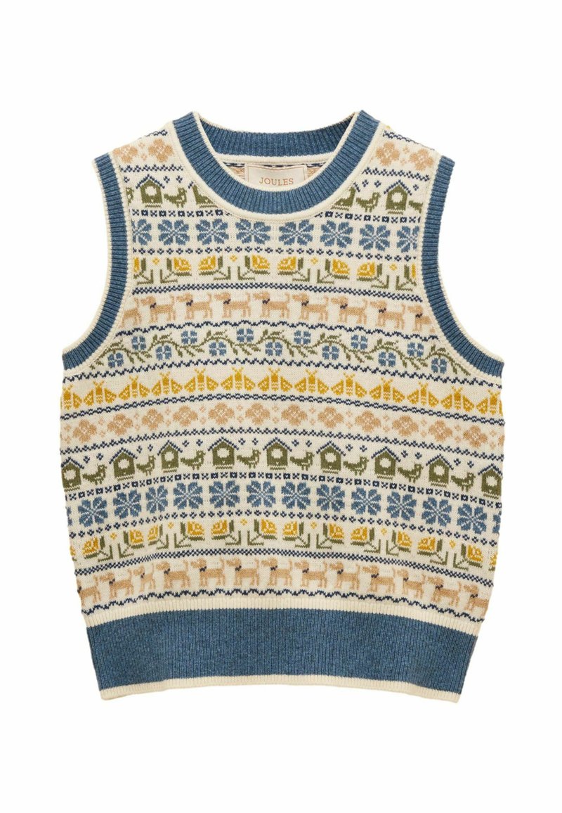 Tom Joule REGULAR FIT - BIRDS & BEES CREW NECK - Top - blue - Zalando