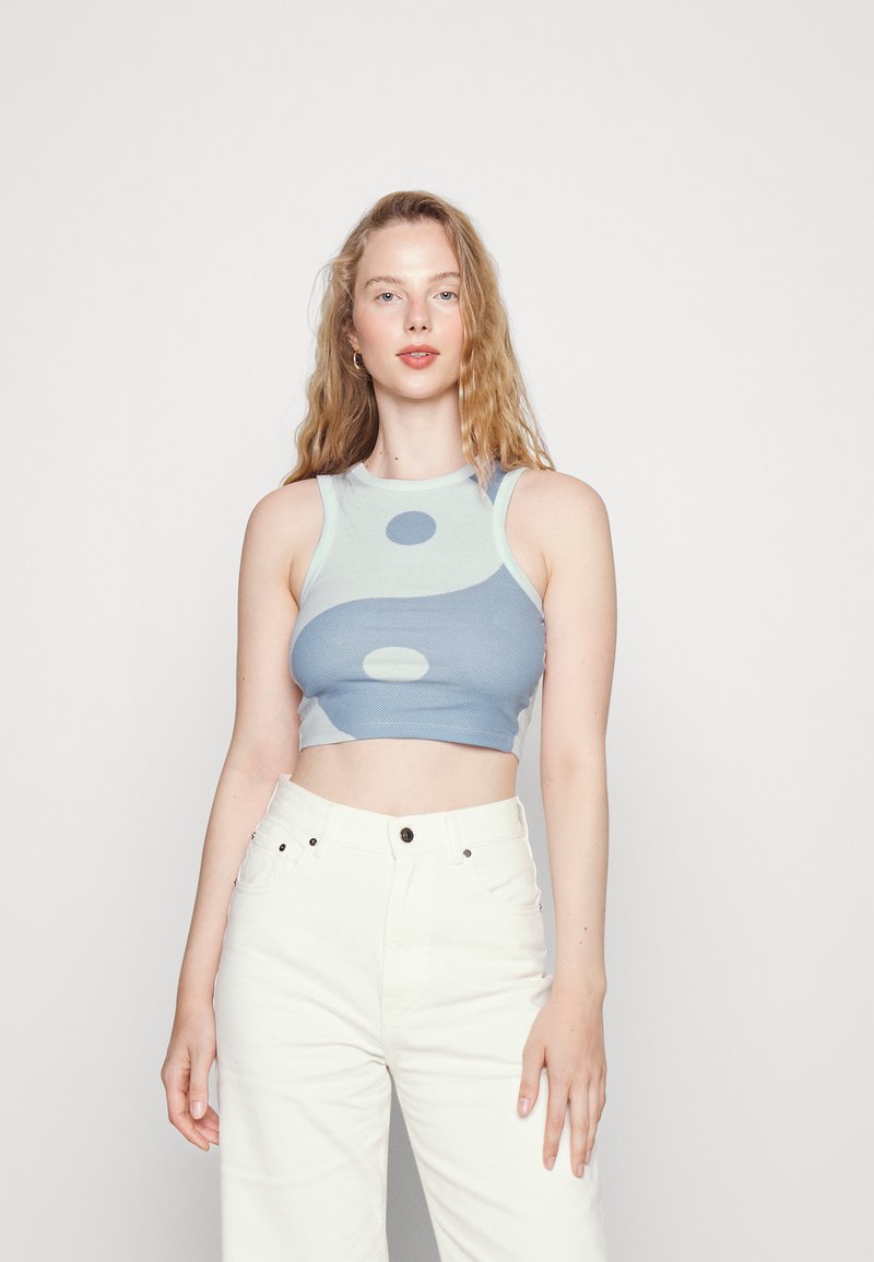 New Girl Order Tonal Yin Yang Tank Top Blue Blau Zalando At