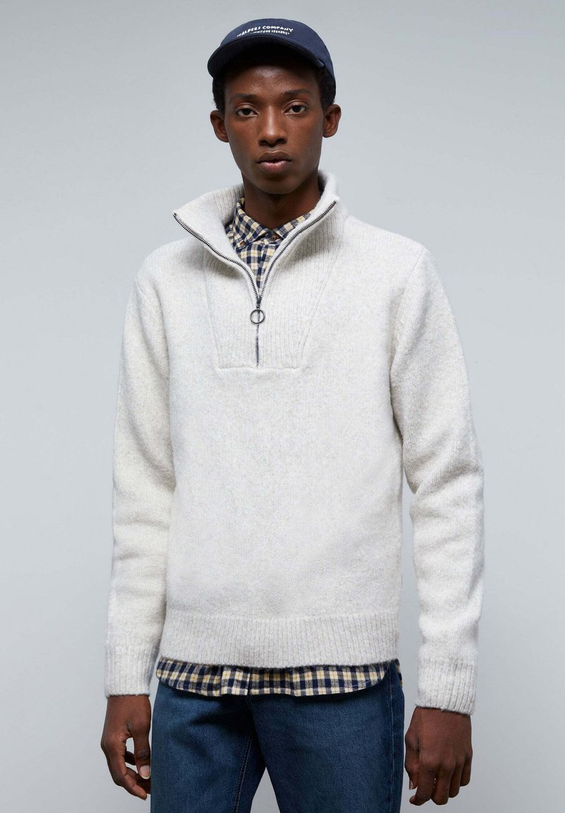 Scalpers ICON ZIP WITSMA - Jumper - cream/beige - Zalando