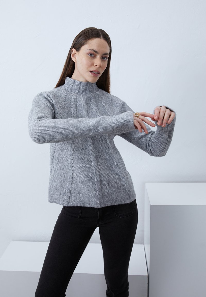 Anna Field Strickpullover - mottled grey/grau-meliert - Zalando.de