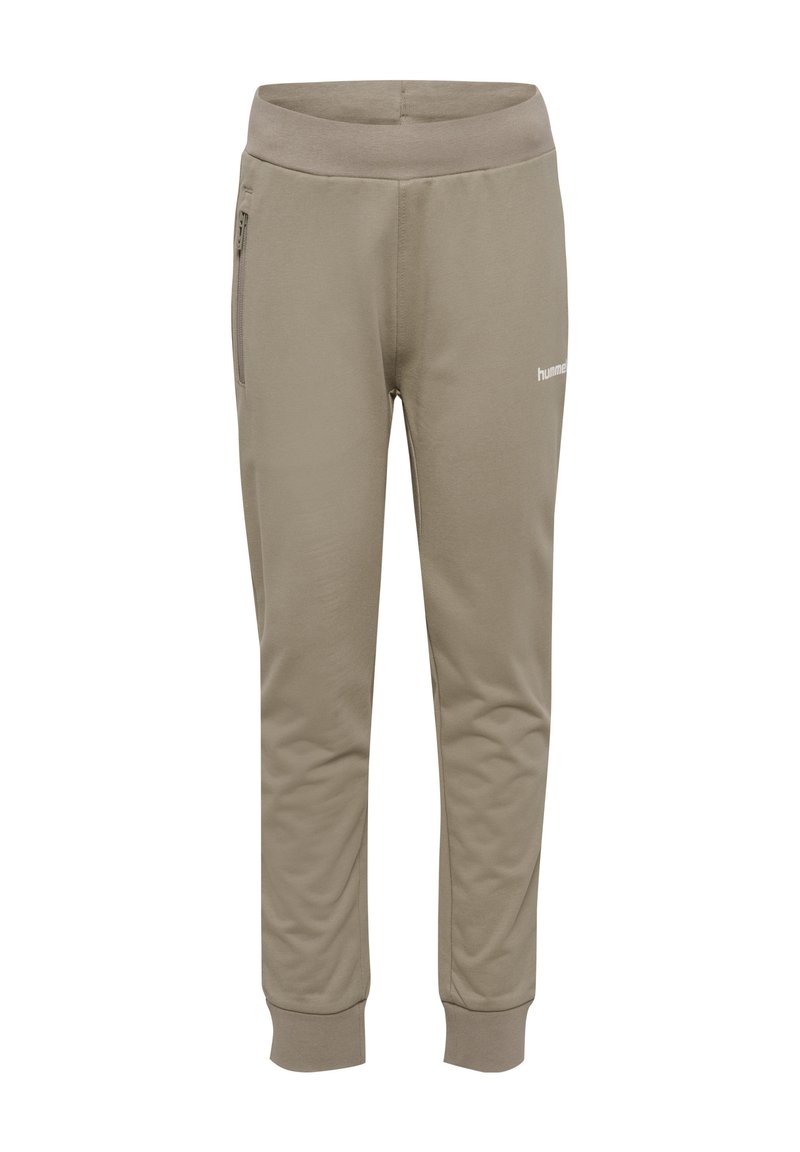 Hummel JR REGULAR ADJ WAIST - Tracksuit bottoms - rock ridge/taupe ...
