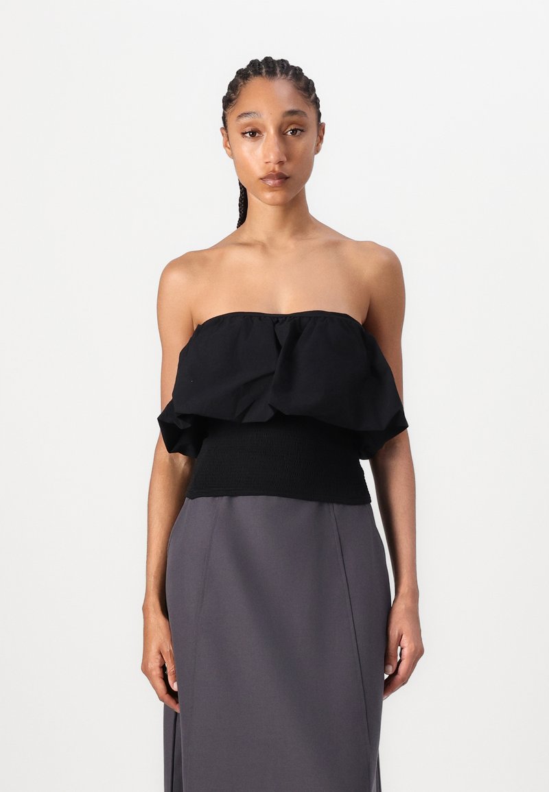 Anna Field STRAPLESS RUFFLE - Top - black/nero - Zalando.it