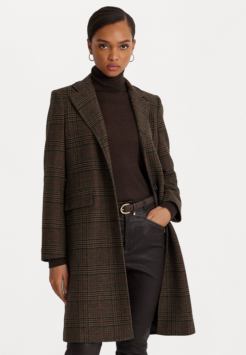 Lauren Ralph Lauren REEFER LINED COAT - Palton clasic - green/black ...
